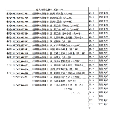 全44册经典碑帖临摹卡兰亭序圣教序多宝塔碑灵飞经