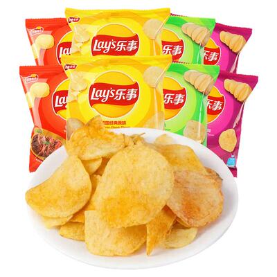 乐事薯片原切12g原味烧烤独立小包装整箱批发儿童休闲零食品小吃