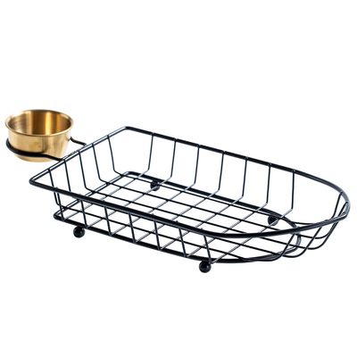 明泰铁艺美式小吃篮批发