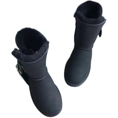 河南桑坡雪地靴羊皮毛一体冬季