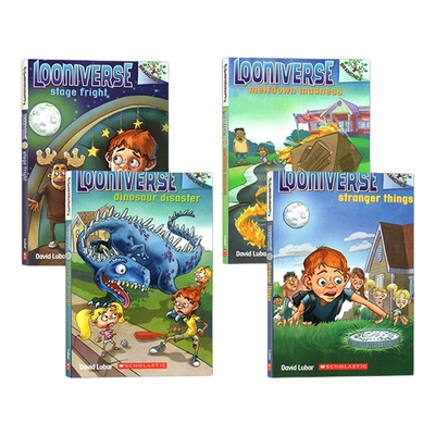 英文原版 Looniverse 怪诞世界4册套装 学乐大树系列 儿童桥梁章节书 Scholastic Branches 课外阅读读物 英文版 进口英语书籍