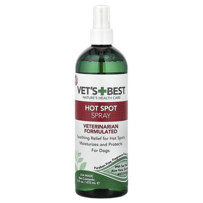 Vets Best,热点舒缓喷雾，狗狗专用，16 液量盎司（470 毫升）