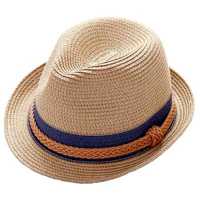 可折叠巴拿英伦风爵士潮人草帽子