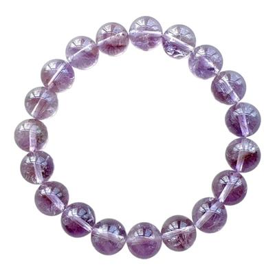 正品天然紫阿赛紫水晶水晶散珠手工手串半成品手链配件男女考上岸