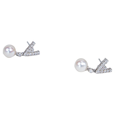 喜珠阁白珠热气球耳钉