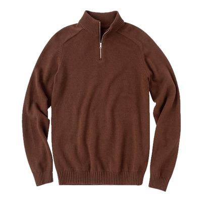 MrBu布先生半拉链插肩袖纯色羊毛衫秋冬罗纹下摆羊毛毛衣PT15623