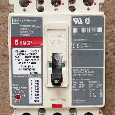 溢价-Cutler-Hammer卡特拉汉莫断路器，HMCP