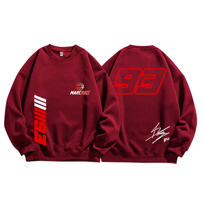 MOTOGP马奎斯红蚂蚁93号纯棉圆领卫衣服男装宽松休闲秋季骑士装备