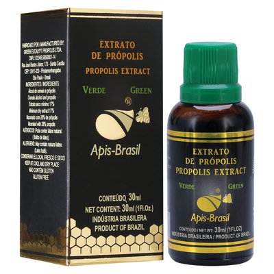 巴西原装进口正品代购apis brasil浓度28%绿蜂胶液体滴剂附带滴管