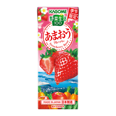 日本进口Kagome可果美野菜生活草莓味复合果蔬汁混合蔬菜果汁饮料