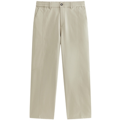 【商场同款】太平鸟男装 休闲裤直线分割男士弯刀裤长裤B2GBG1161