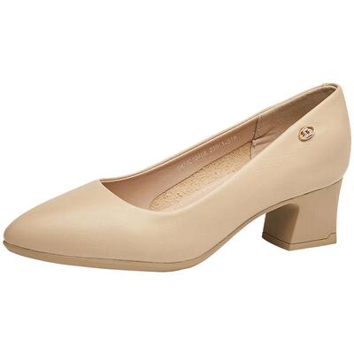 大东优雅中跟粗跟单鞋