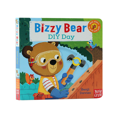 英文原版 Bizzy Bear Diy Day 小熊很忙系列 树屋建筑师 忙碌的小熊系列 低幼儿童机关玩具纸板书操作书 儿童启蒙玩具 亲子互动书