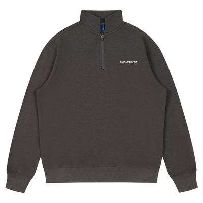 TBKL美式立领半拉链卫衣男