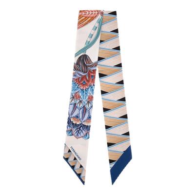 【3期免息】FERRAGAMO菲拉格慕女士Giada印花桑蚕丝束发带