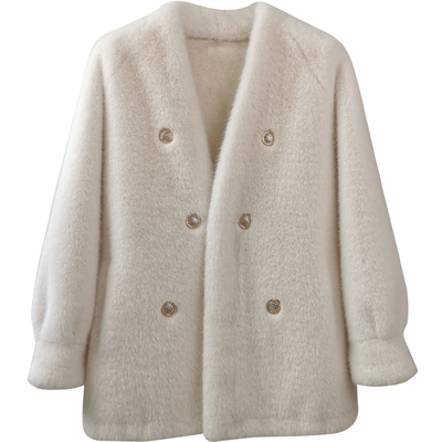 千元品质高端水貂绒皮毛一体外套