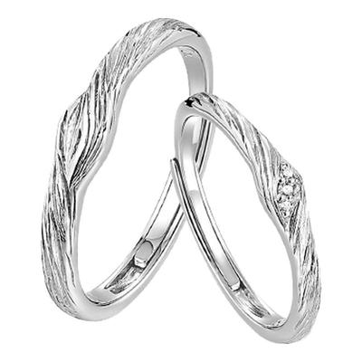 I Do&Co.情丝绻绻情侣银对戒小众首饰时尚高级戒指送男女朋友礼物