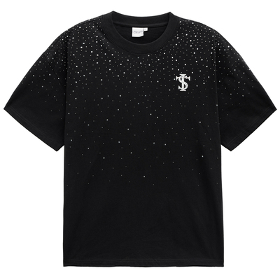ASEN同款STK SmallTownKid水洗满天星短袖T恤复古做旧纯棉废土风