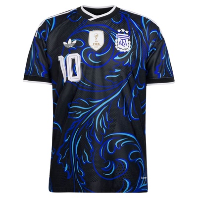 天朗足球阿迪达斯26世界杯阿根廷客场梅西球员版球衣足球服KH3935