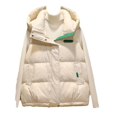 鸭鸭羽绒马甲韩版连帽简约坎肩女