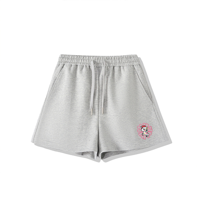tokidoki2025春季新款潮牌雏菊独角兽绣花女款短裤百搭休闲短裤
