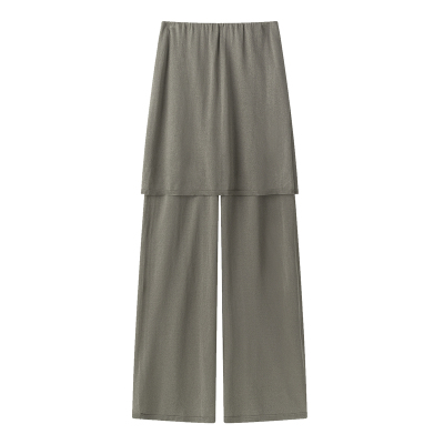 VIKTORIACHAN26SS春夏成衣系列新品 松紧腰假两件针织阔腿长裤