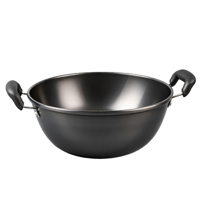 加厚老式铸铁加深双耳炒锅