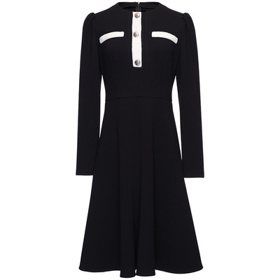 OBEG欧碧倩小香风连衣裙女冬装修身针织羊毛衣裙10444119