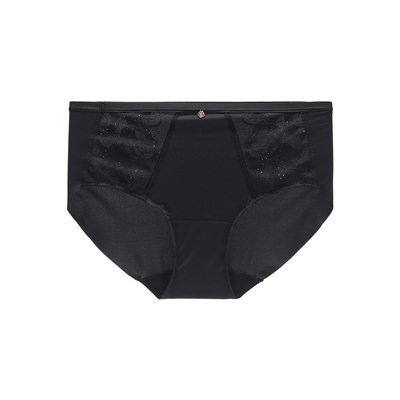 安莉芳拼接蕾丝薄款中腰三角裤女