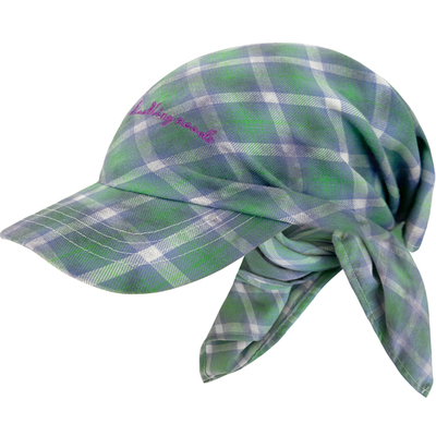 郑佰万 个性复古格子棒球帽女大头围街头绑带春夏酷帅绑头鸭舌帽