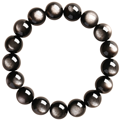 福善缘银曜石黑曜石转运手链国检