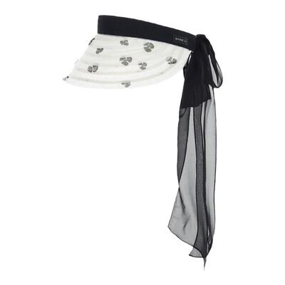 SHINE LI李姗【33花系列】花饰飘带大檐空顶帽 大帽檐度假防晒