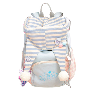 LOLA DESIGN帽子少女双肩包 旅游轻便背包大容量学生通勤徒步书包