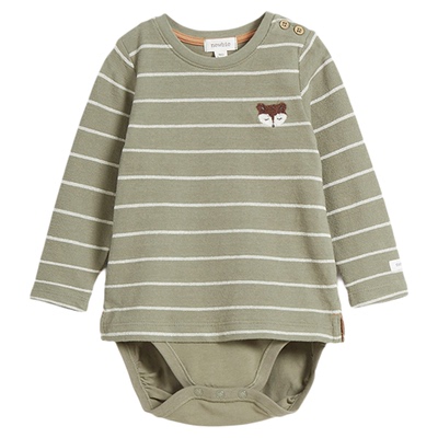 Newbie瑞典进口童装秋冬新款婴儿动物卡通猫头鹰连体衣周岁宴爬服