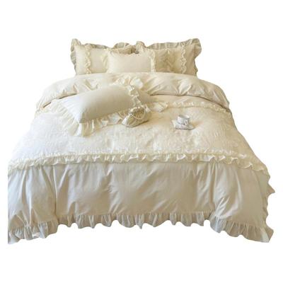 新款裸睡全棉四件套公主风床品