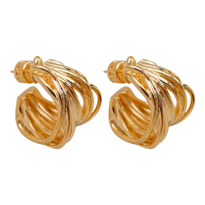 DSTYLE法式风多层绕线圈圈耳环女