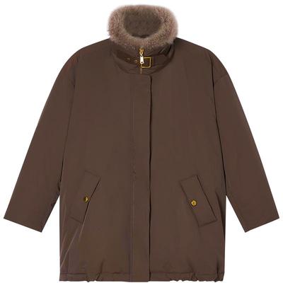 PSALTER诗篇羊毛门襟宽松鹅绒填充羽绒服女2025冬季款