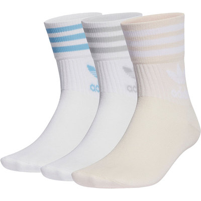 Adidas/阿迪达斯正品MID CUT CRW SCK 运动袜三双装IB9390