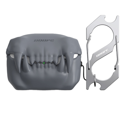 808FC原创虎牙AirpodsPro苹果耳机壳硅胶保护套小众耳机壳airpods3兼容type-c接口适配2023新款pro2保护壳