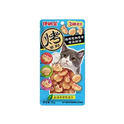 伊纳宝妙好烤鱼多多猫咪零食成幼猫咪磨牙金枪鱼鲣鱼鱼干夹心饼干
