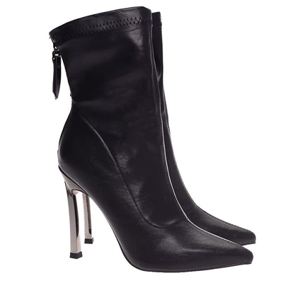 网红细跟仙女风尖头中筒靴