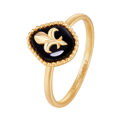 森吾《蒙苏里鸢》鸢尾黑玛瑙戒指