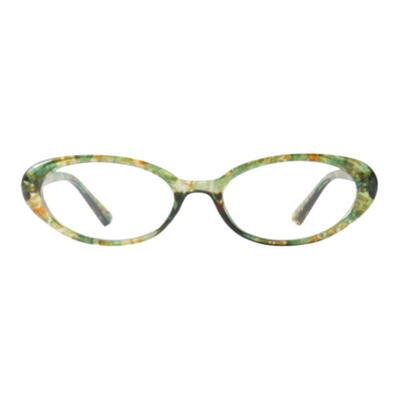 碎花元素可配近视小众椭圆形眼镜