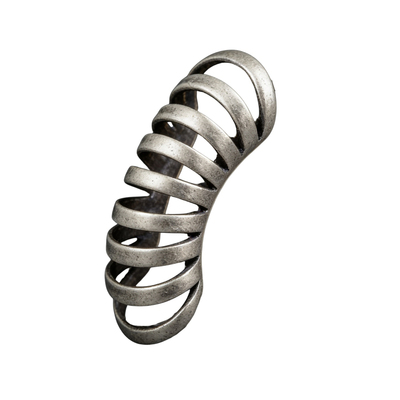 黑骨S925纯银暗黑多层做旧耳夹