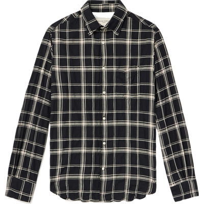 【折扣】Officine Generale男士混纺泡泡纱衬衫