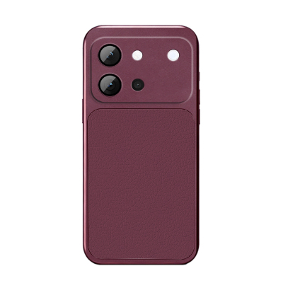 秒变高级感大视窗vivoS60手机壳S60元气版勃艮第酒红VIVO新品新款s6o素皮软壳voviS防摔六十元气版支架V2528A