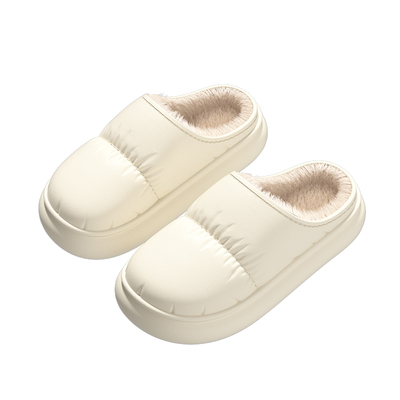 包跟保暖防水棉拖鞋厚底
