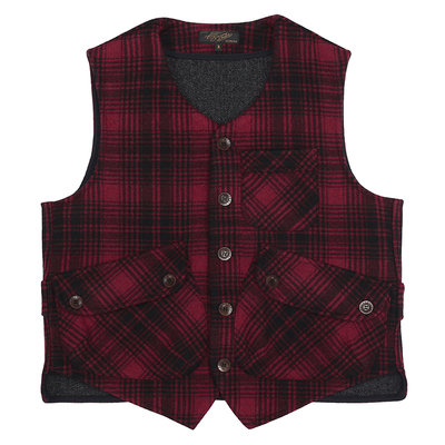 Secondorder SS24 Hunting Vest 复古毛料格纹 美式多袋猎装马甲