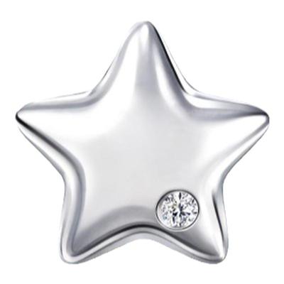 周生生Pt950铂金钻石耳钉