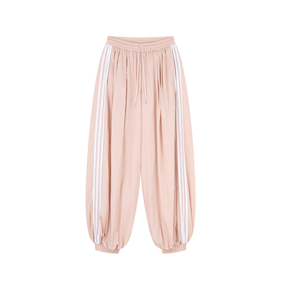 4.25/20点【气球裤】宋雨琦同款修身粉色松紧腰灯笼运动裤防晒裤